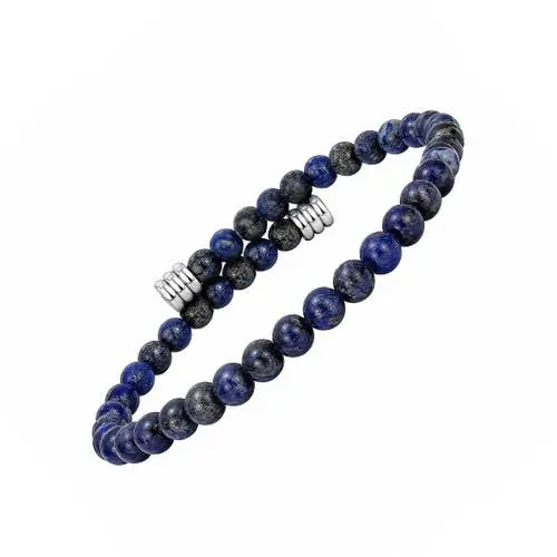 LINK UP Semi-precious Beaded Flex Bracelet - Blue