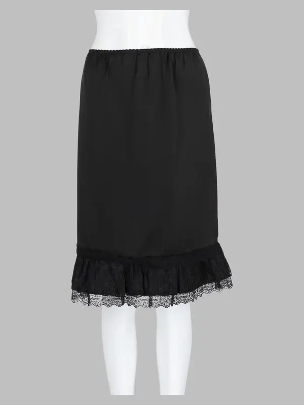 GANNI Gonna In Raso Con Volant - Black