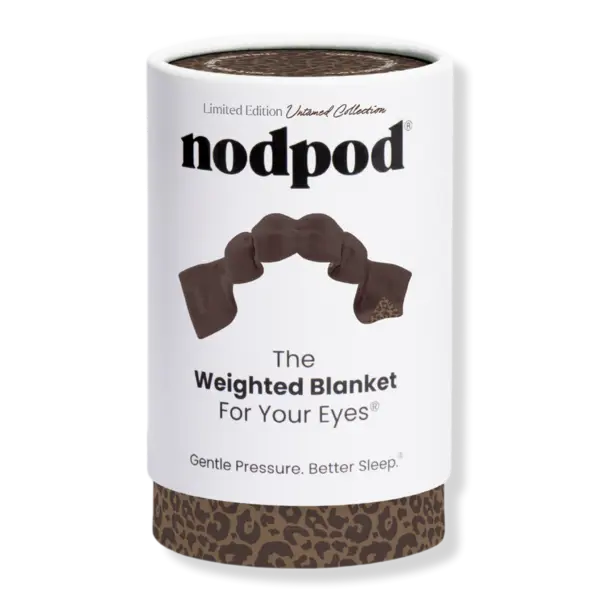 NODPOD Weighted Blanket For Your Eyes Untamed Collection - Mocha Leopard