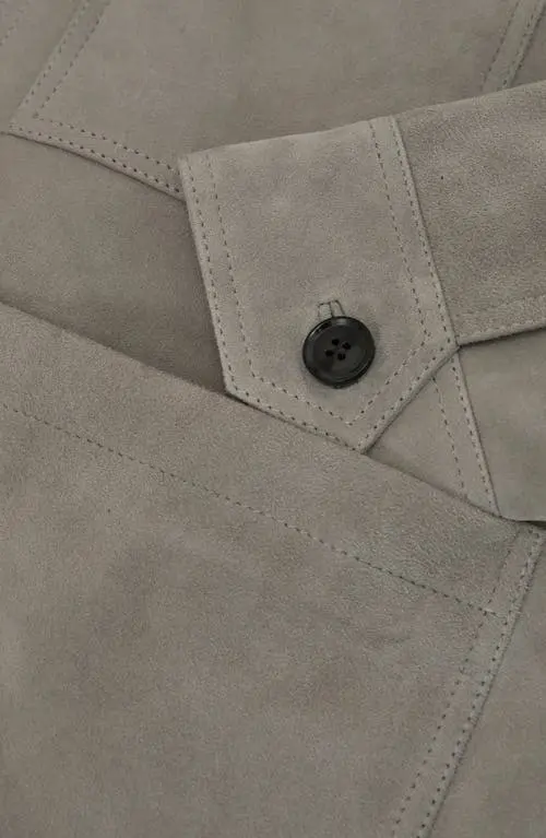 REISS Wilstead Suede Trucker Jacket