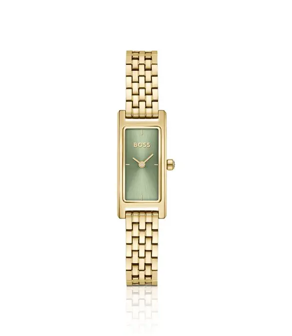 BOSS Lucy Allure Green-dial Watch With Multi-link Bracelet