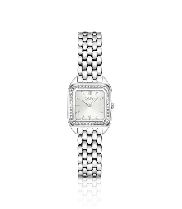 BOSS Mae Petite Stainless-steel Watch With Crystal-set Bezel