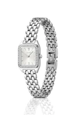 BOSS Mae Petite Stainless-steel Watch With Crystal-set Bezel