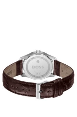 BOSS Principle Prestige Watch With Silver-white Textured Dial
