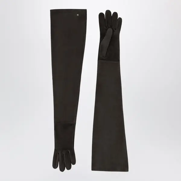 Max Mara Long Lupo Suede Nappa Gloves