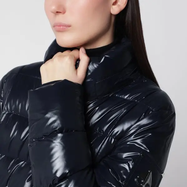 Moose Knuckles Celestia 3q Navy Nylon Down Jacket