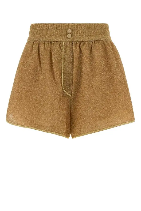Oseree Gold Nylon Blend Shorts