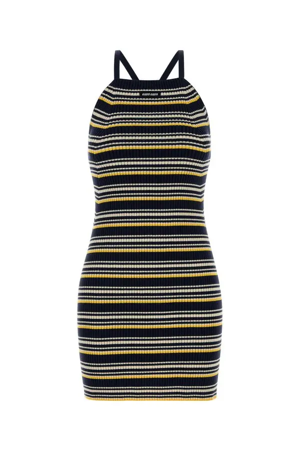 Miu Miu Embroidered Cotton Blend Dress