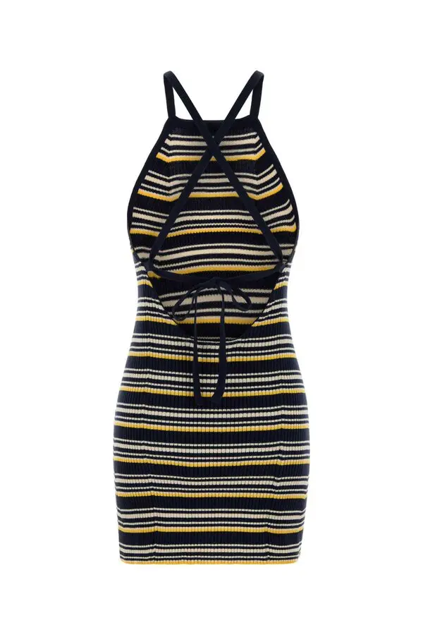 Miu Miu Embroidered Cotton Blend Dress