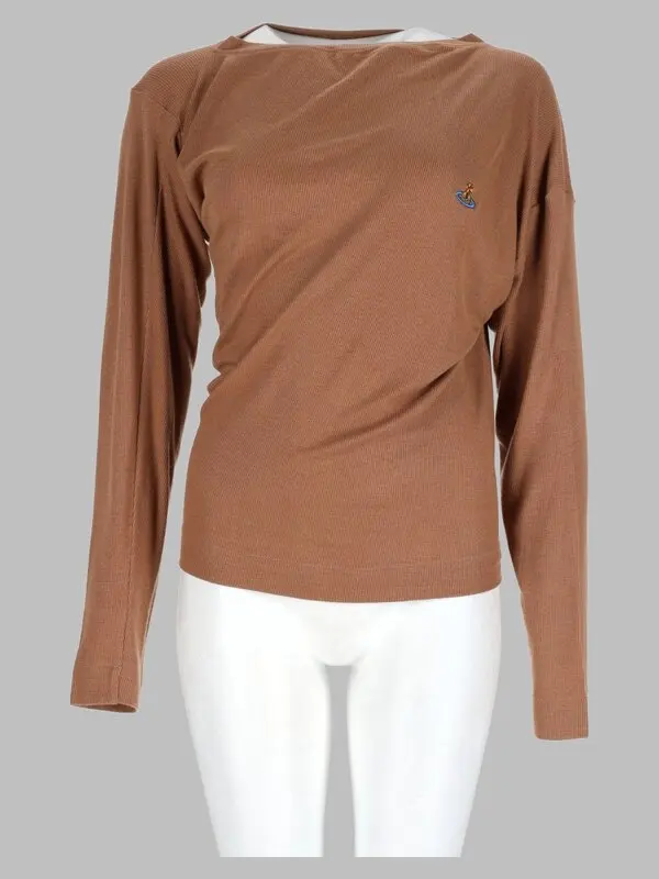 VIVIENNE WESTWOOD Top Hebo A Maniche Lunghe - Brown