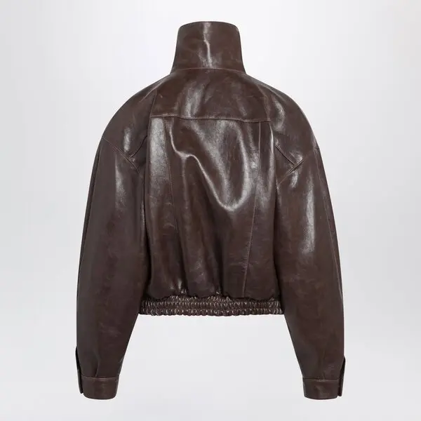 Saint Laurent Lambskin Jacket - Brown