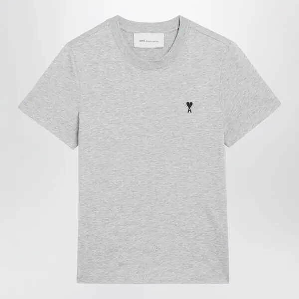 AMI Paris Grey De Coeur T-shirt - Gray