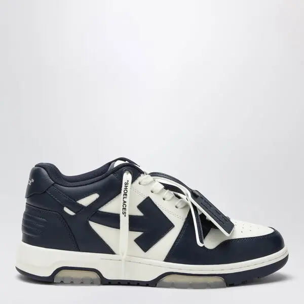 Off-White Out Of Office Petrol Blue Leather Sneakers