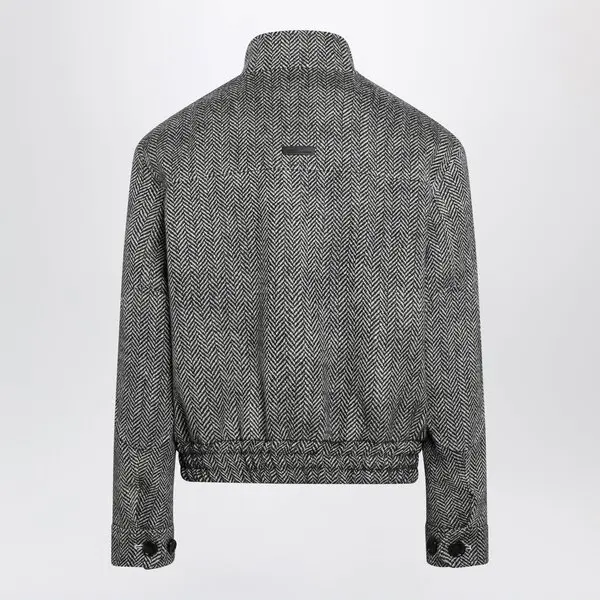 AMI Paris Padded Harrington Wool Jacket