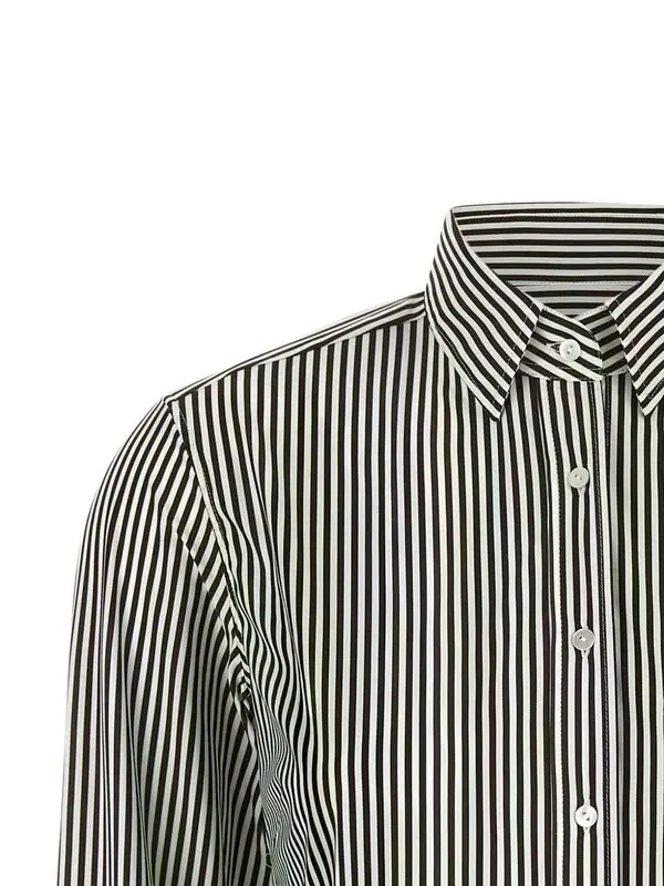 XACUS Striped Long-sleeve Blouse