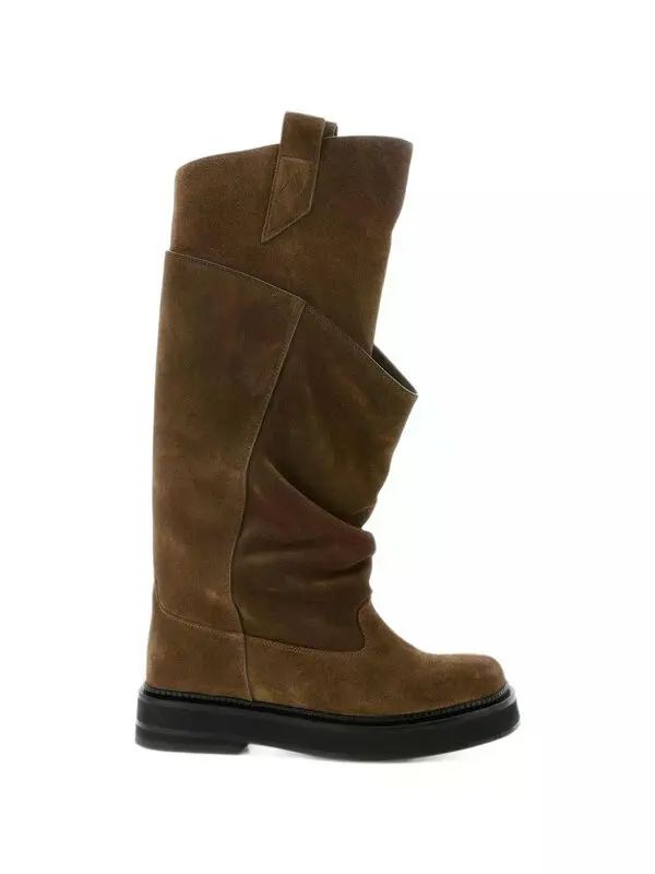 Attico Suede Over-the-knee Boots - Brown
