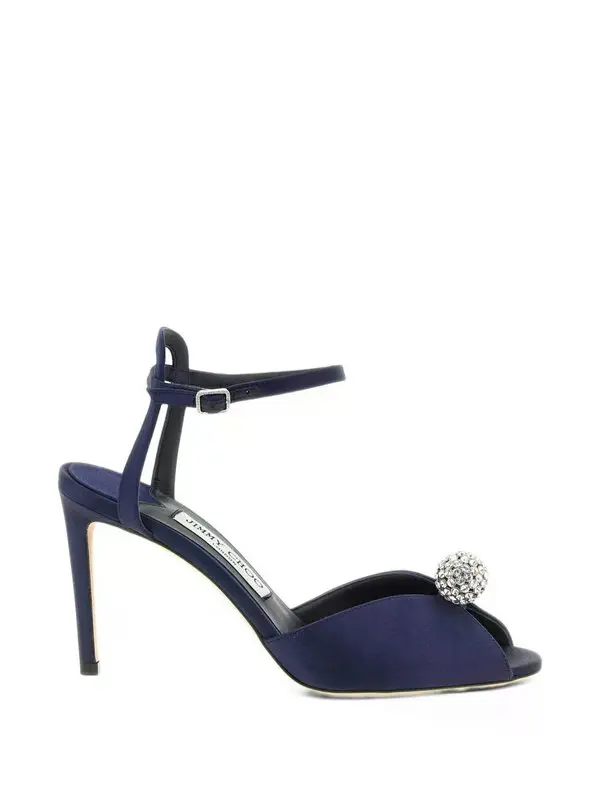 JIMMY CHOO Sacora Crystal-embellished Sandals - Blue