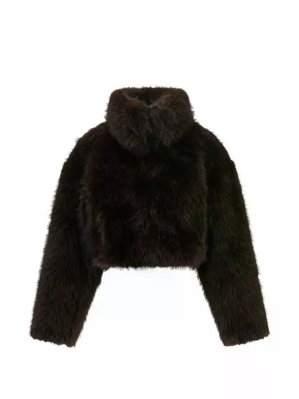 ROTATE BY BIRGER CHRISTENSEN Faux-fur Cropped Coat