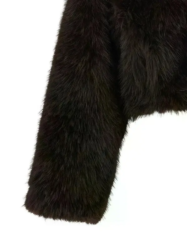 ROTATE BY BIRGER CHRISTENSEN Faux-fur Cropped Coat