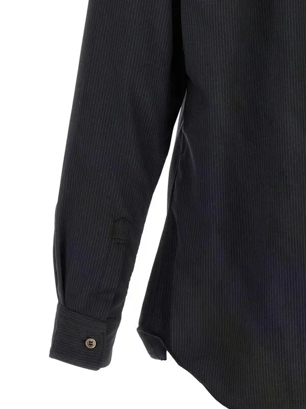 Comme Des Garçons Pinstripe-pattern Chest-pocket Shirt