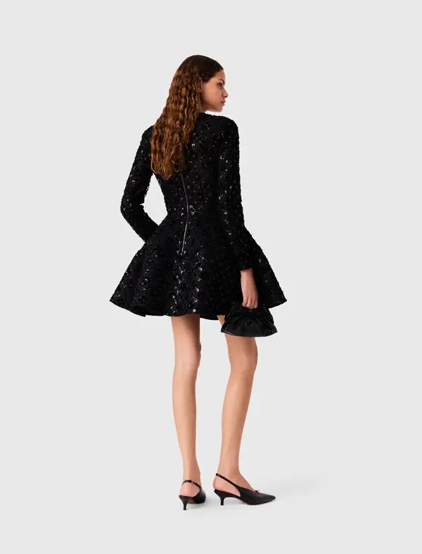 Maje Short Rhinestone Velvet Dress