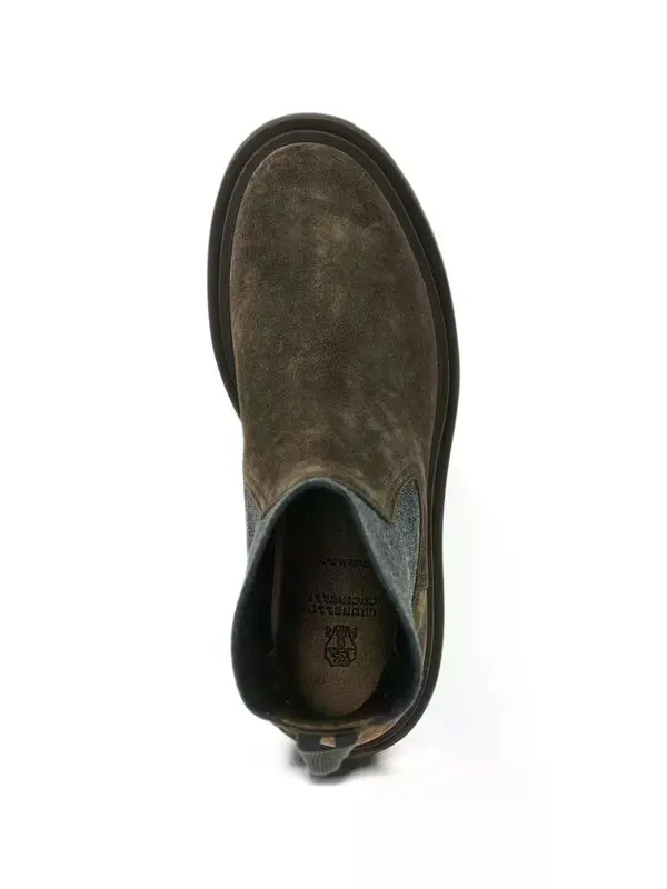 Brunello Cucinelli Suede Panelled Ankle Boots