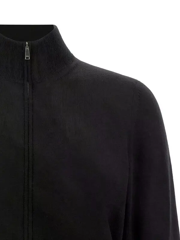BOSS Zip-up Virgin Wool Cardigan