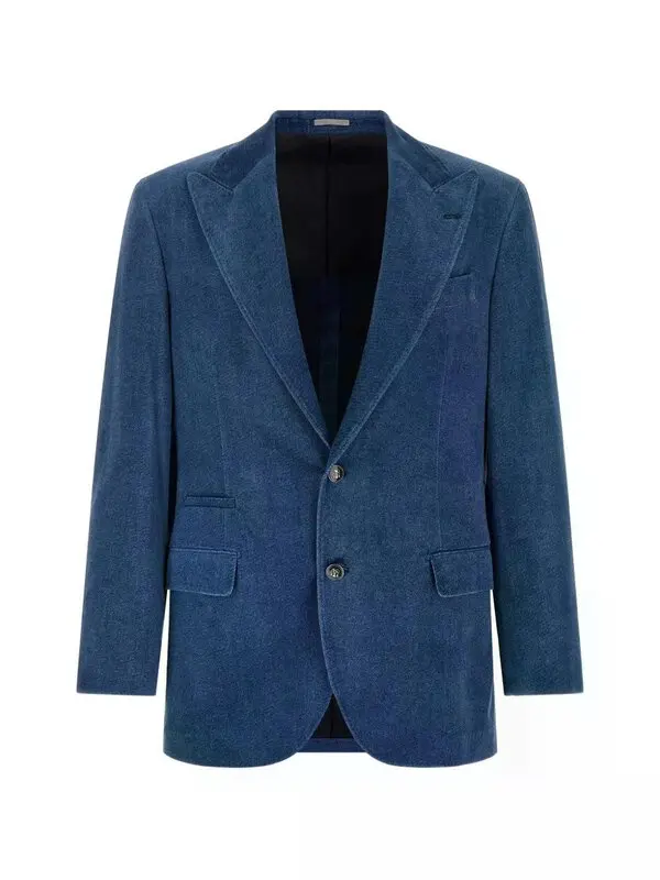 Brunello Cucinelli Peak-lapel Cotton Blazer