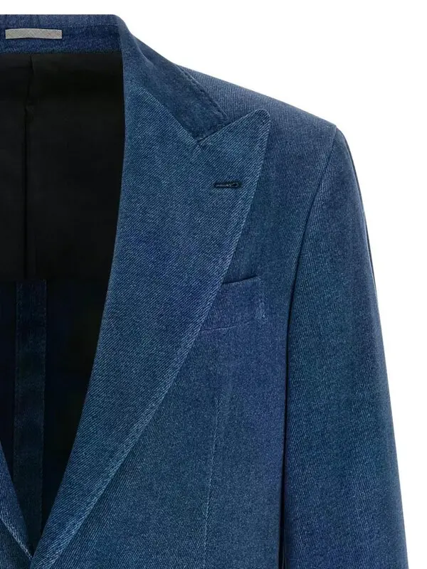 Brunello Cucinelli Peak-lapel Cotton Blazer