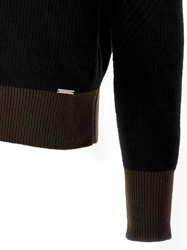 Kiton Ribbed-knit Panelled Sweater