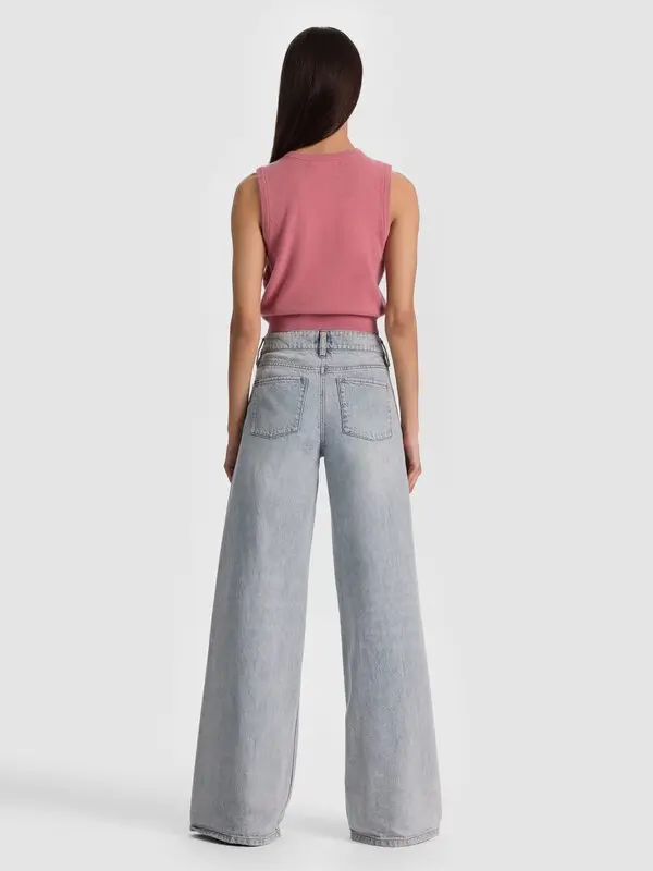 Alice + Olivia Loly Button Front Cashmere Vest