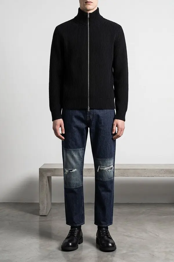 MAISON MARGIELA White Stitch Line' Jacket - Black