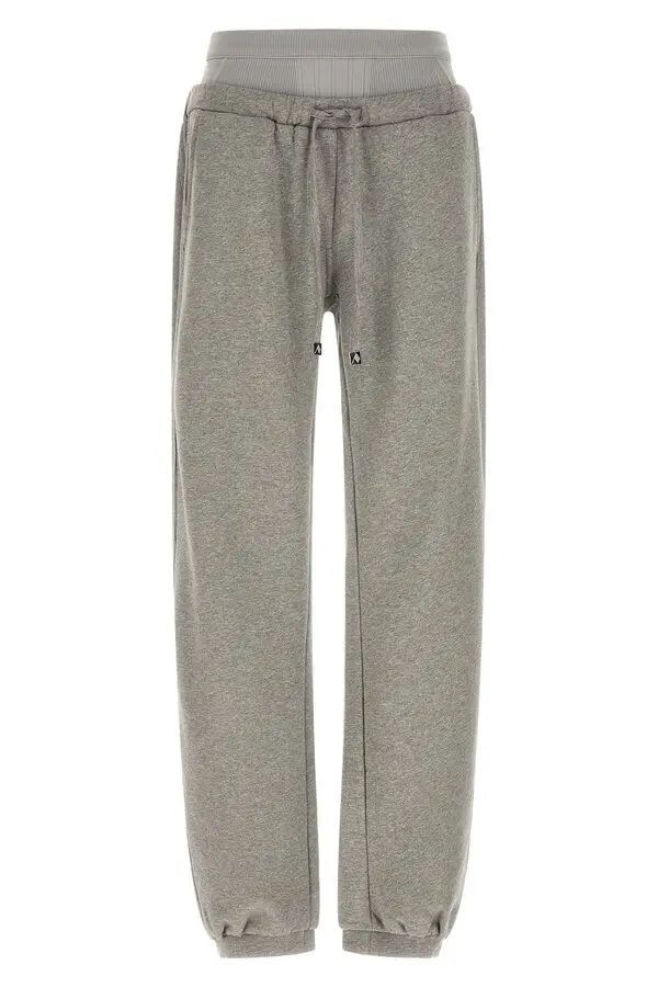 Attico Sweatpants With Double Waistband - Gray
