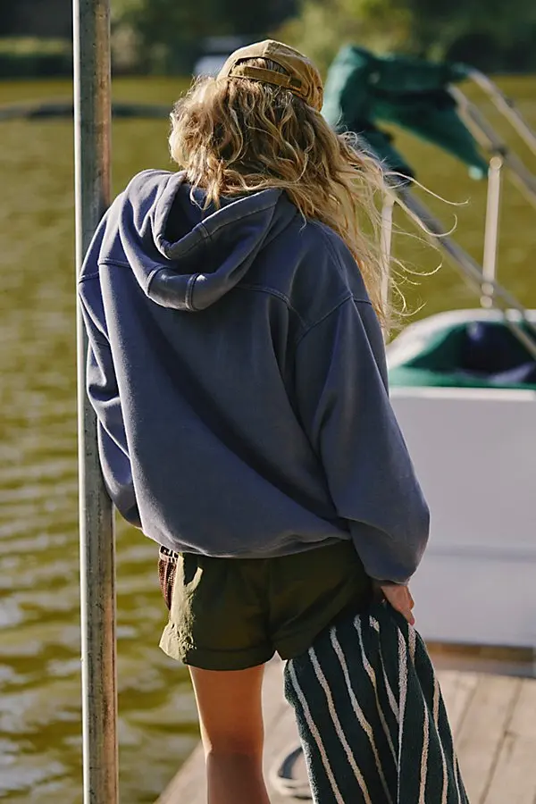 Free People Final Call Fleece-lined Hoodie - Twilight Tide