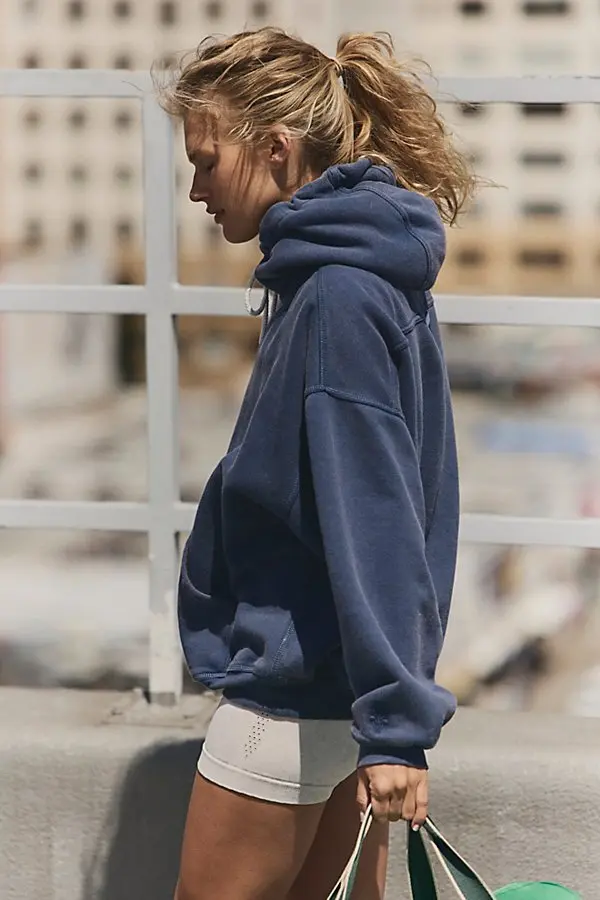 Free People Final Call Fleece-lined Hoodie - Twilight Tide