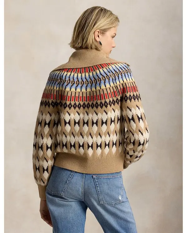 Polo Ralph Lauren Geo Motif Wool Cardigan
