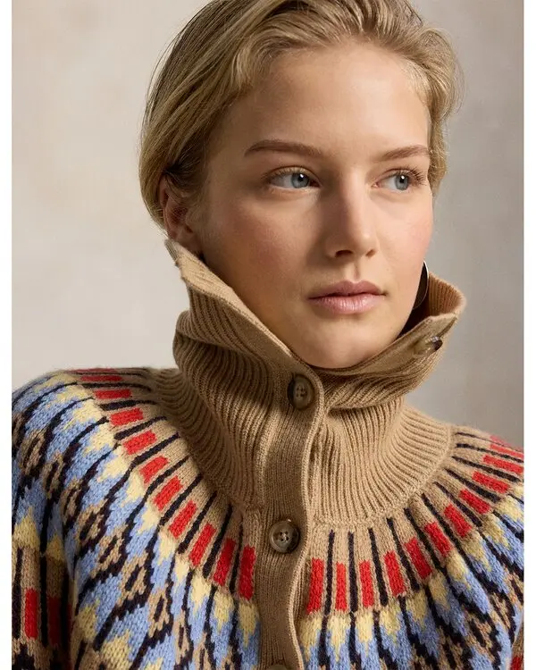 Polo Ralph Lauren Geo Motif Wool Cardigan