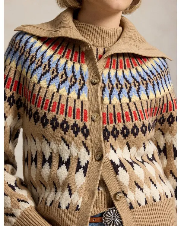 Polo Ralph Lauren Geo Motif Wool Cardigan