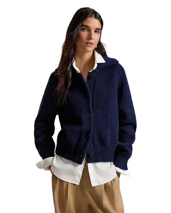 Polo Ralph Lauren Cotton Blend Buttoned Cardigan - Navy