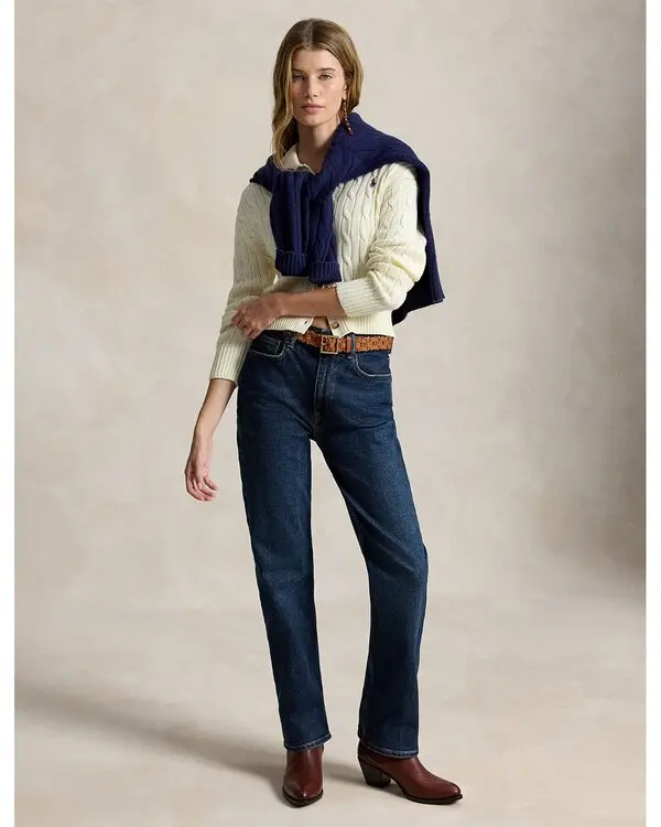 Polo Ralph Lauren Polo Collar Cabled Cardigan