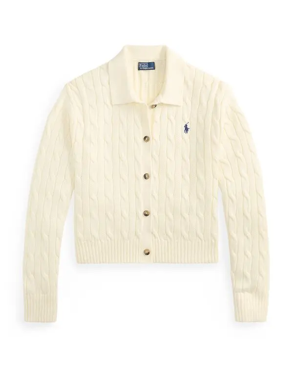 Polo Ralph Lauren Polo Collar Cabled Cardigan