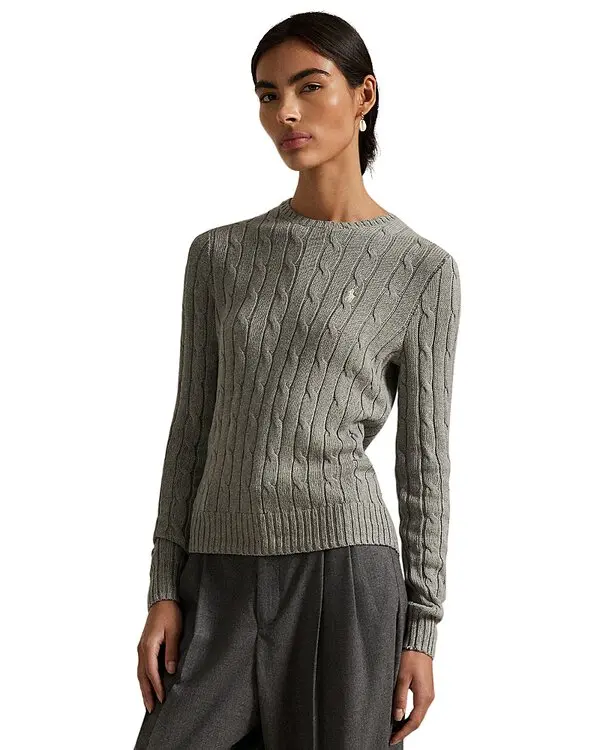 Polo Ralph Lauren Cotton Cable Knit Sweater - Grey