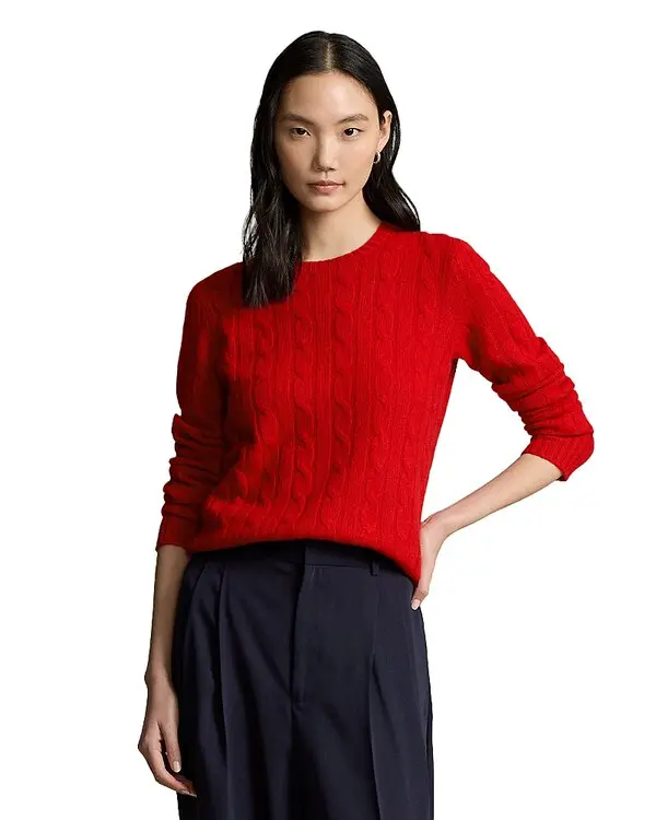Polo Ralph Lauren Cable Knit Cashmere Sweater - Red