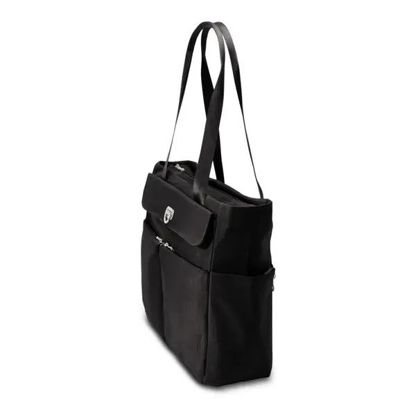 BAGGALLINI Coastal Flip Lock Tote - Black