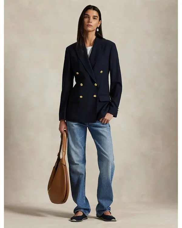 Polo Ralph Lauren Double Breasted Stretch Wool Blazer