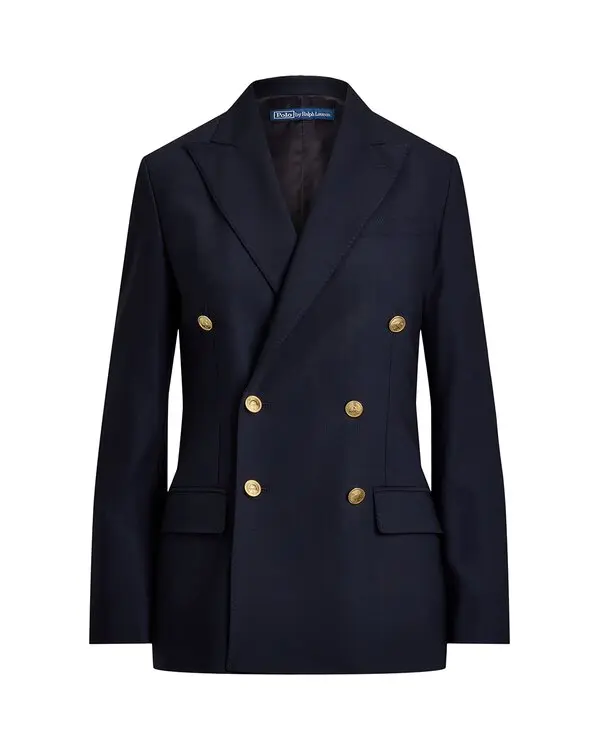 Polo Ralph Lauren Double Breasted Stretch Wool Blazer