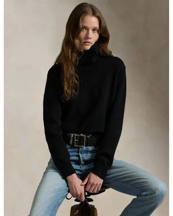 Polo Ralph Lauren Wool Turtleneck Sweater - Black