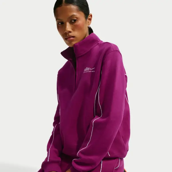Nike Studio Fleece Medium Weight 1/4-zip Top