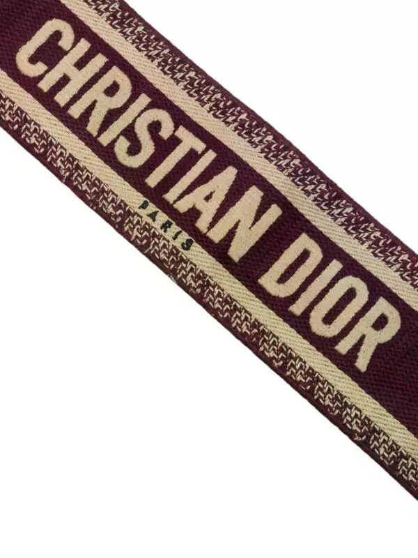 Dior 2010-2026 Canvas Logo Embroidered Shoulder Strap