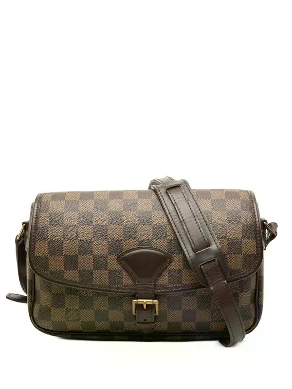 LOUIS VUITTON 2006 Damier Ebene Sologne Crossbody Bag - Brown